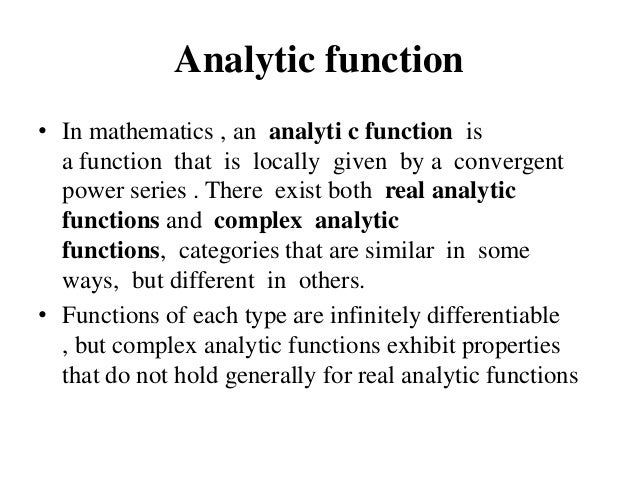 Applications Of Analytic Functions And Vector Calculus