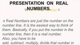 Real Numbers | PPTX