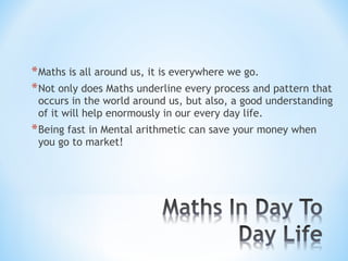 Math in daily life | PPT