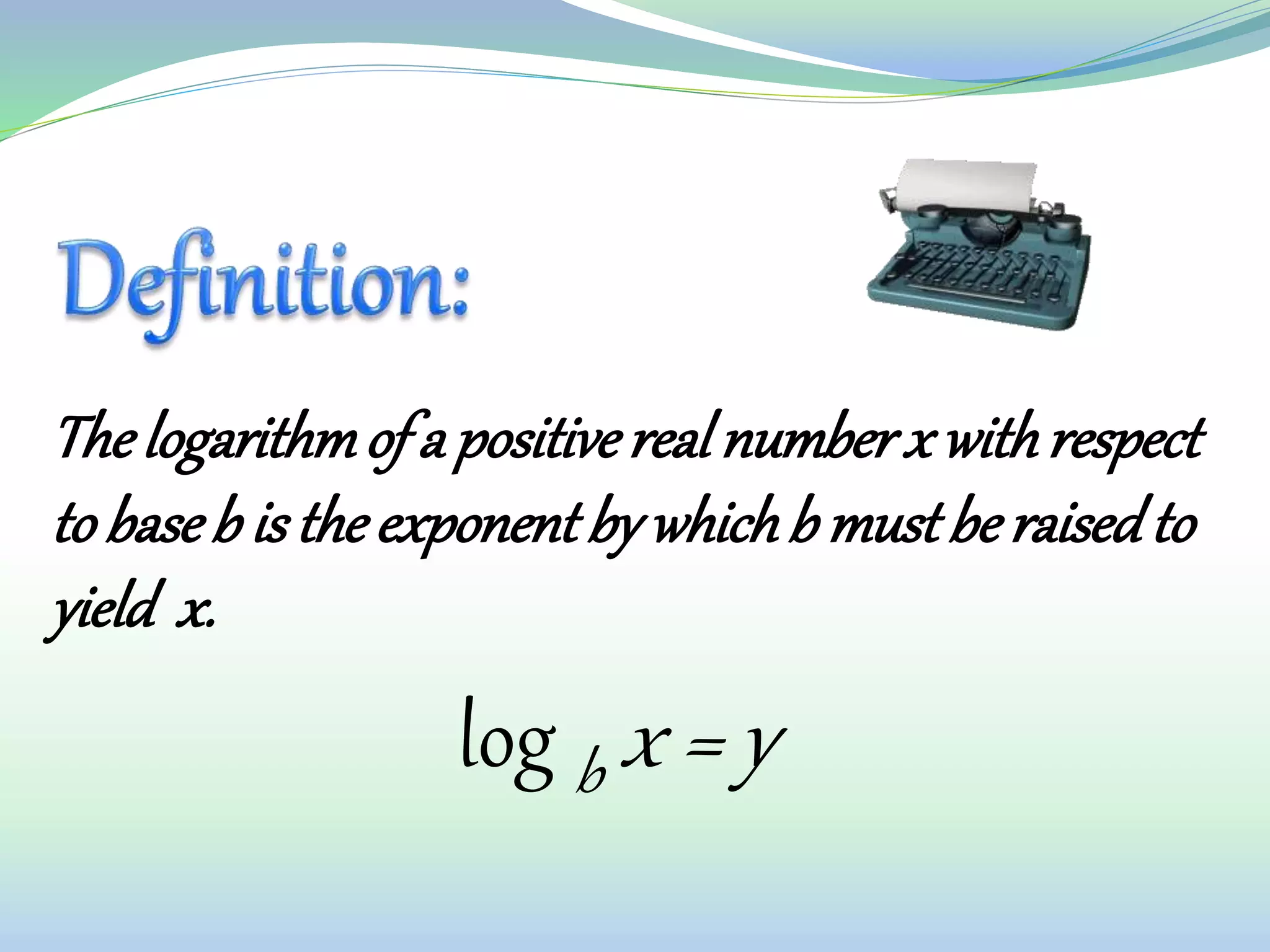 logarithms | PPTX