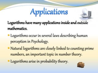 logarithms | PPTX