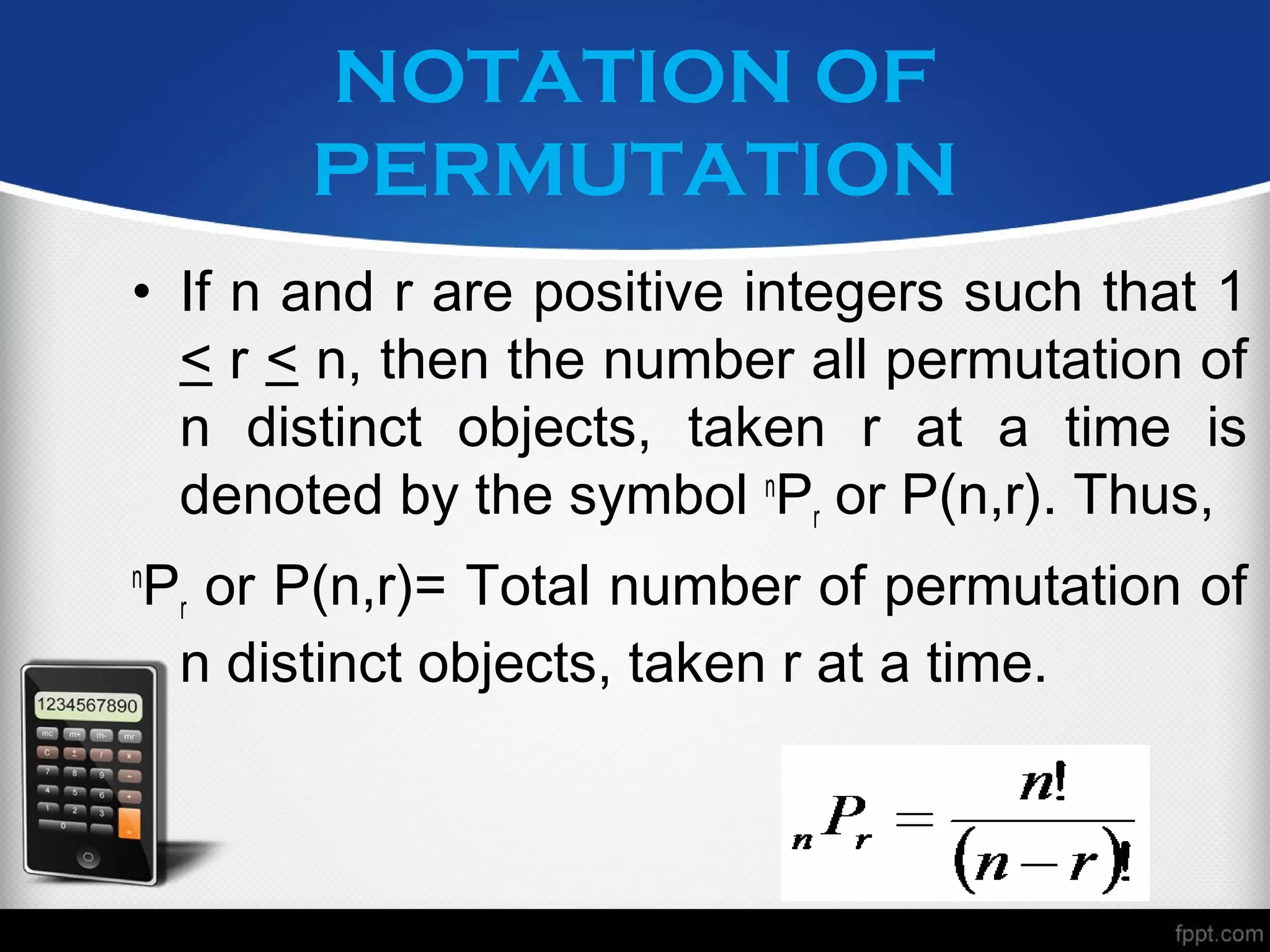 Permutation and Combination Maths | PPT