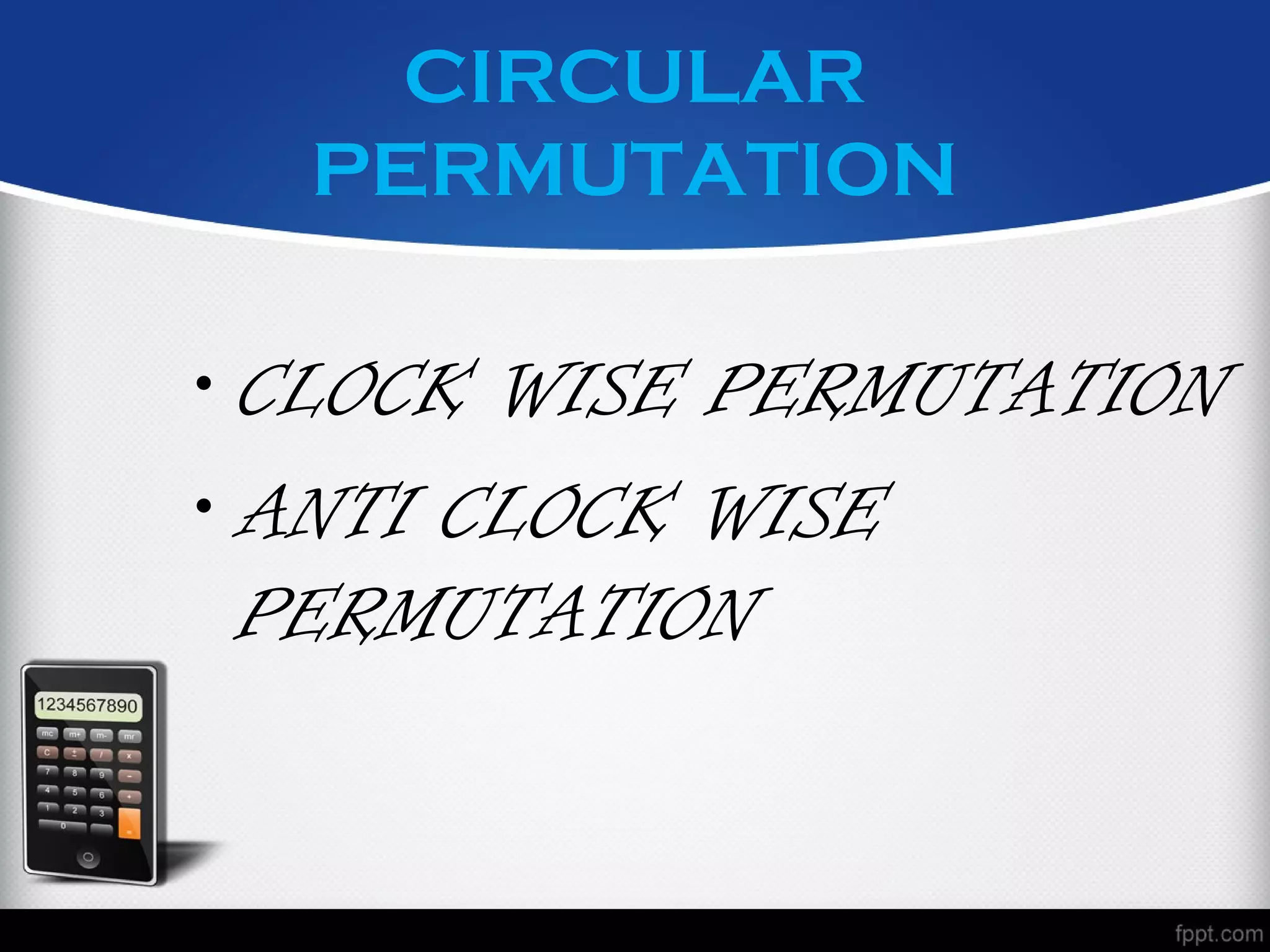 Permutation and Combination Maths | PPT