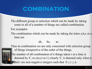 Permutation and Combination Maths | PPT