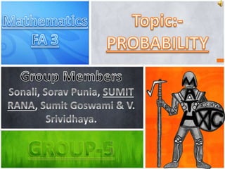 Mathematics PROBABILITY !!!!!!!! | PPT