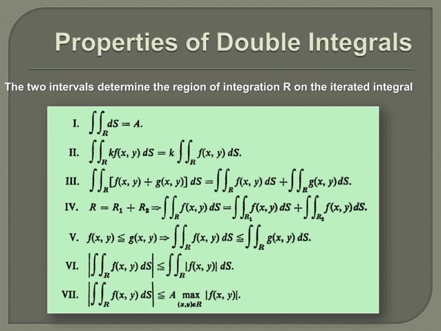 Maths-double integrals | PPTX | Physics | Science