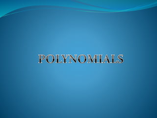 Polynomials for class 9th | PPT