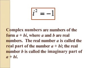 Complex numbers And Quadratic Equations | PPT