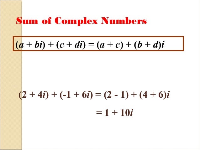 Complex numbers And Quadratic Equations