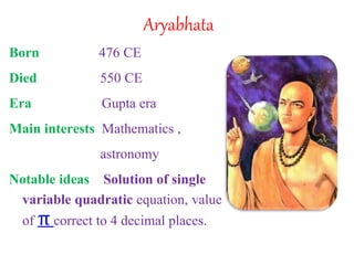 Indian Mathematicians | PPTX | Physics | Science