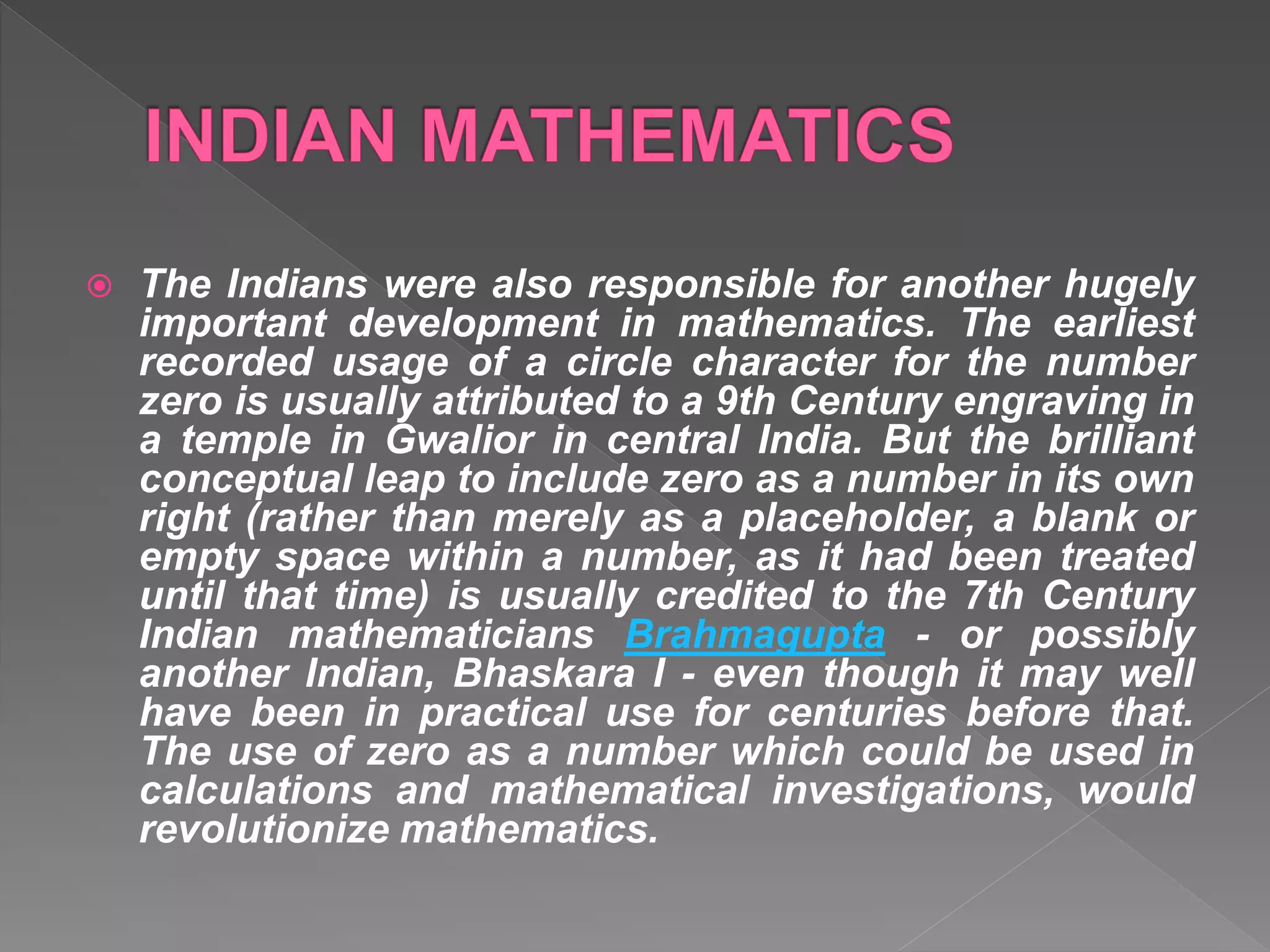 History of Maths | PPTX