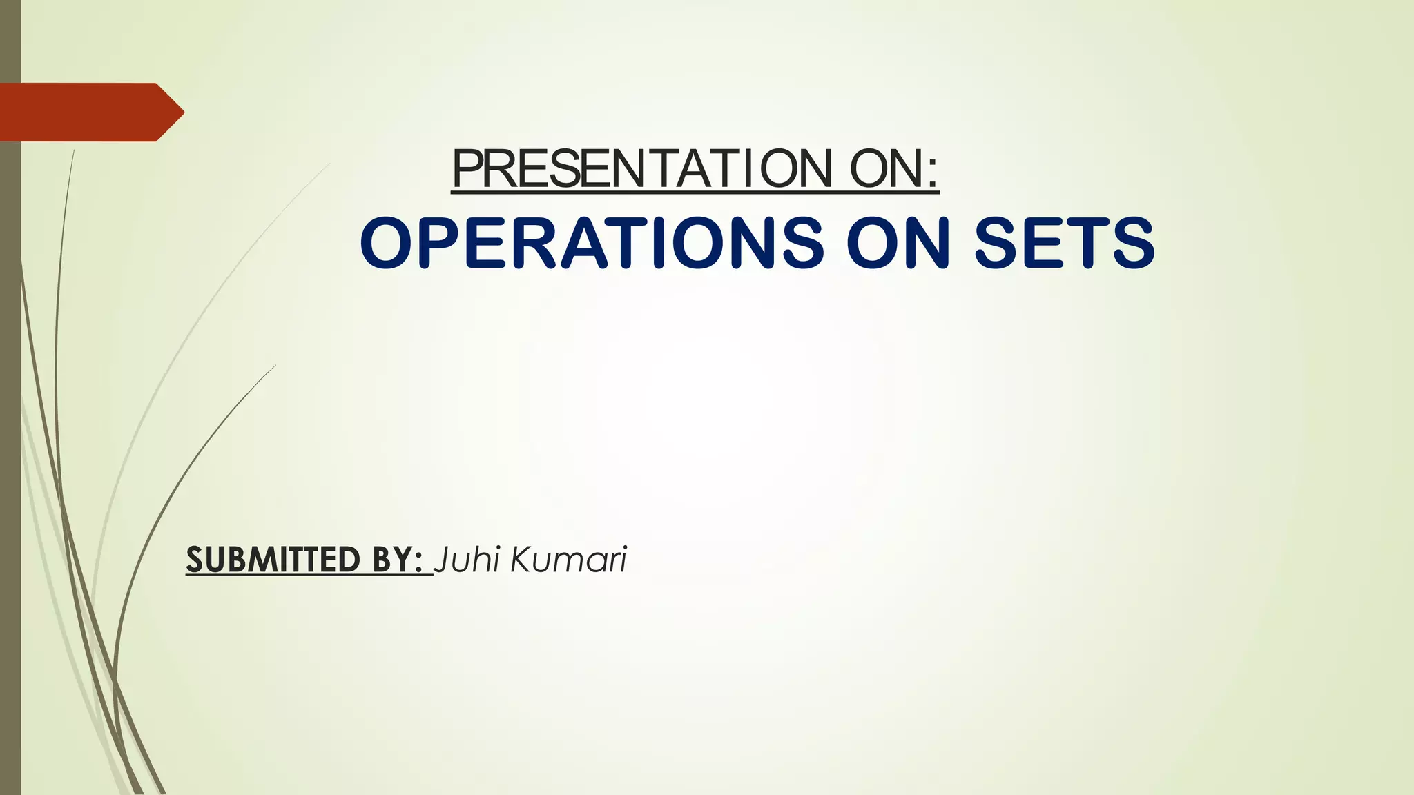 operations on sets | PPT