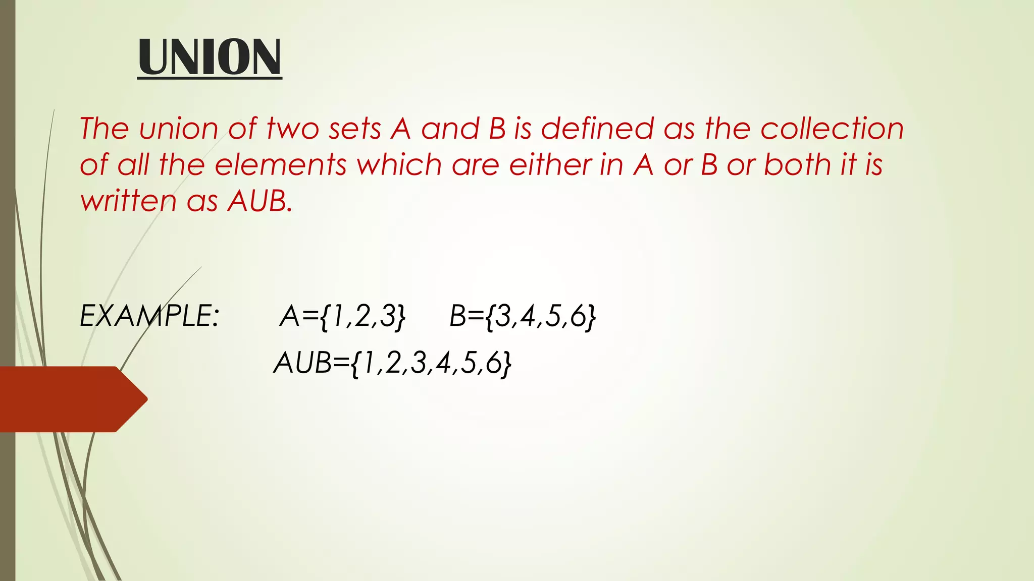 operations on sets | PPT