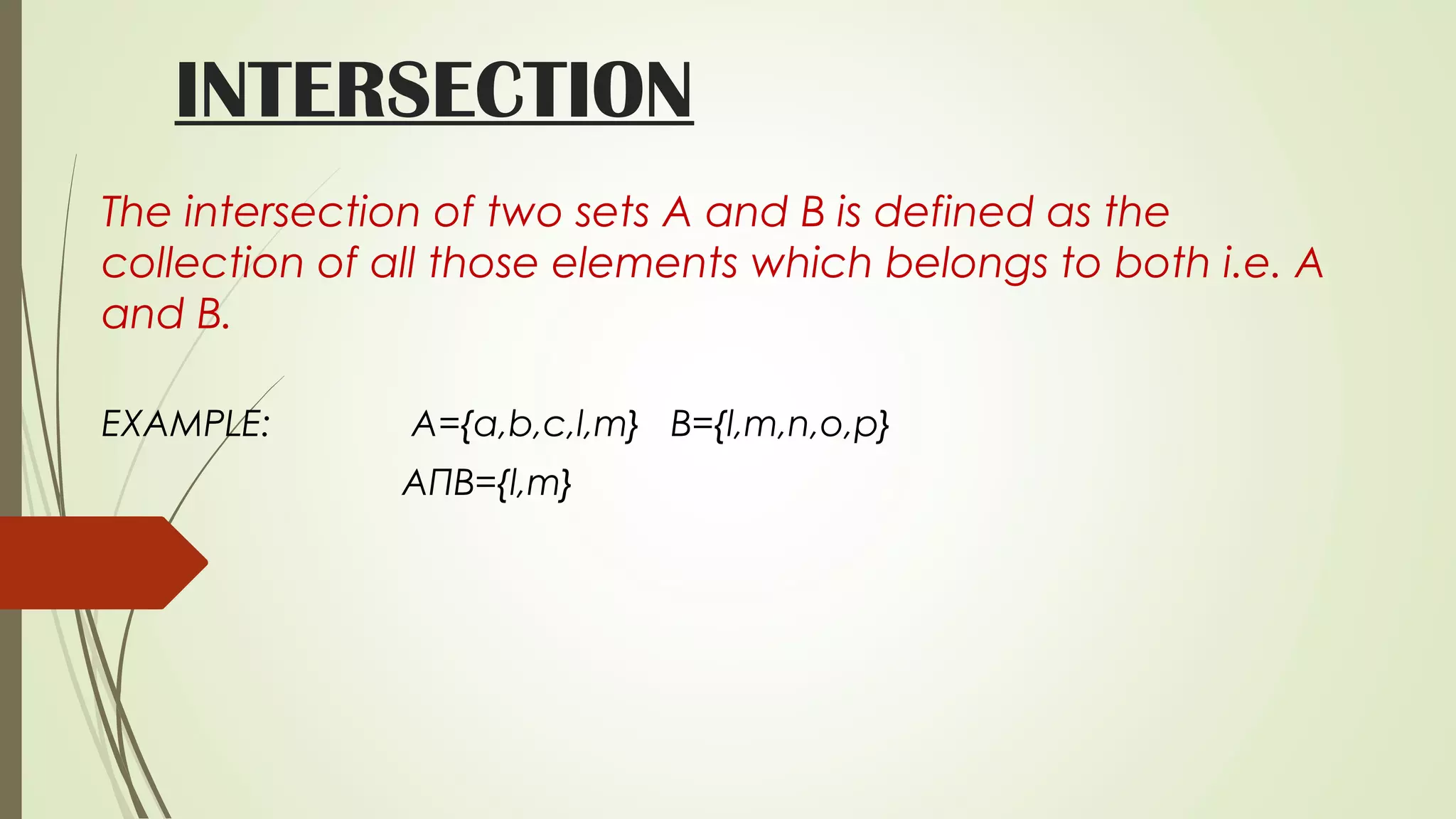 operations on sets | PPT