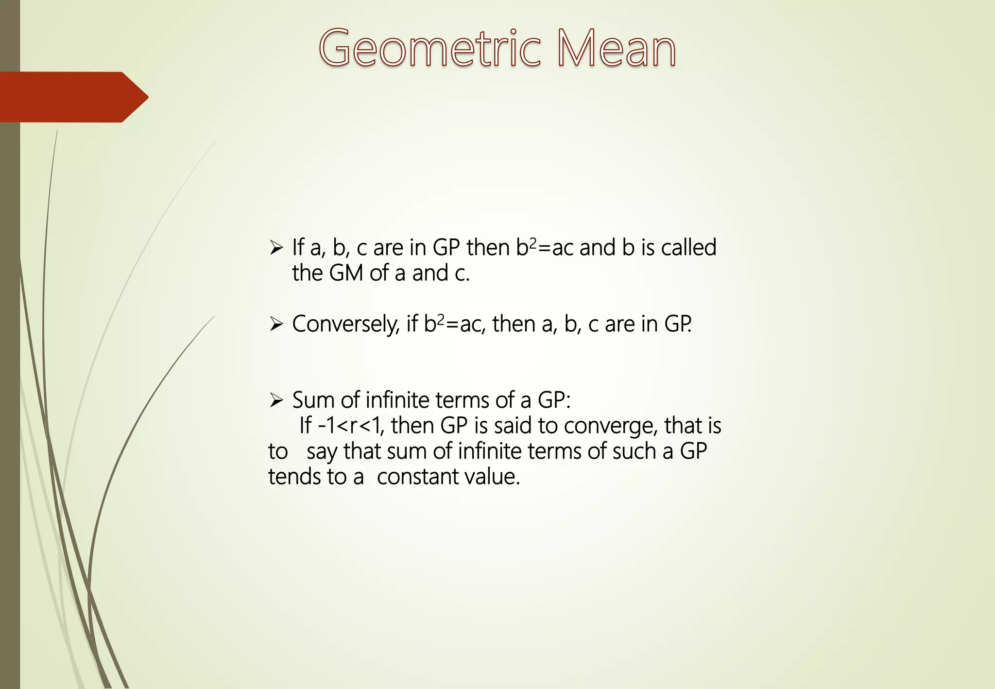 Geometric Progressions | PPTX