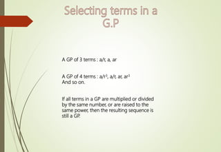 Geometric Progressions | PPTX
