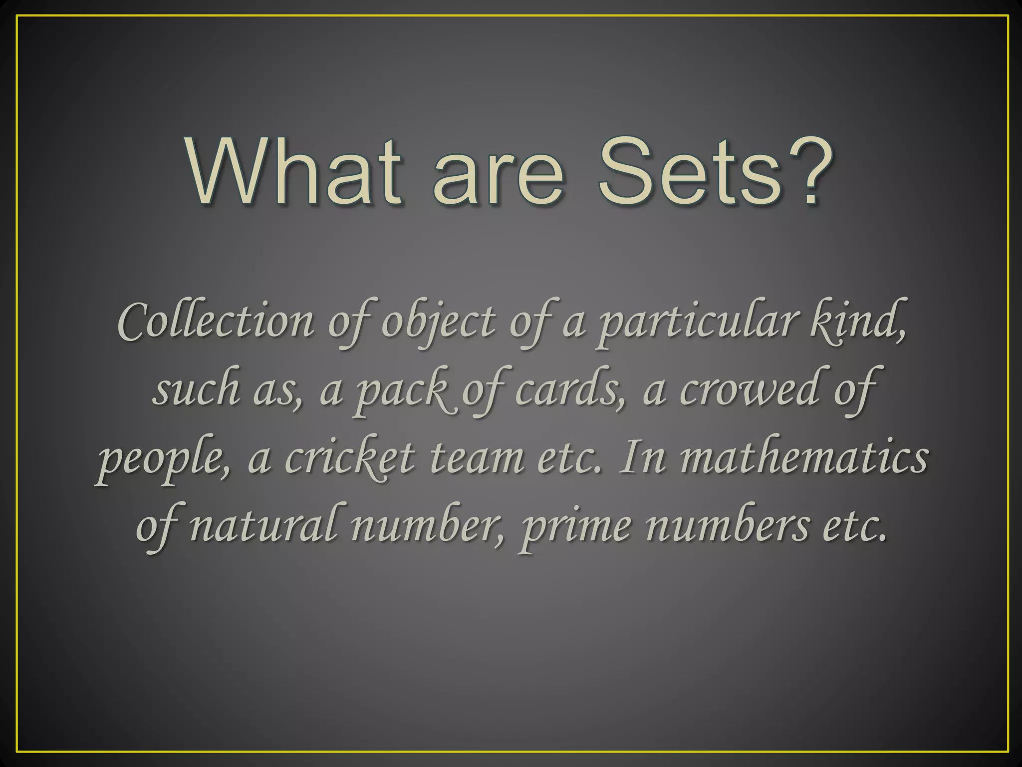 Sets PowerPoint Presentation | PPTX