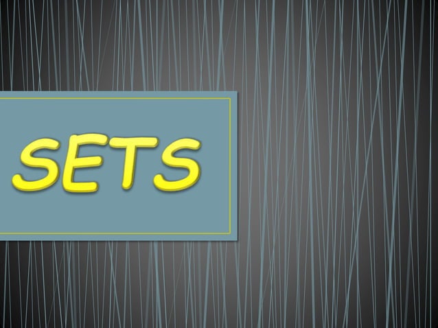 Sets PowerPoint Presentation | PPTX
