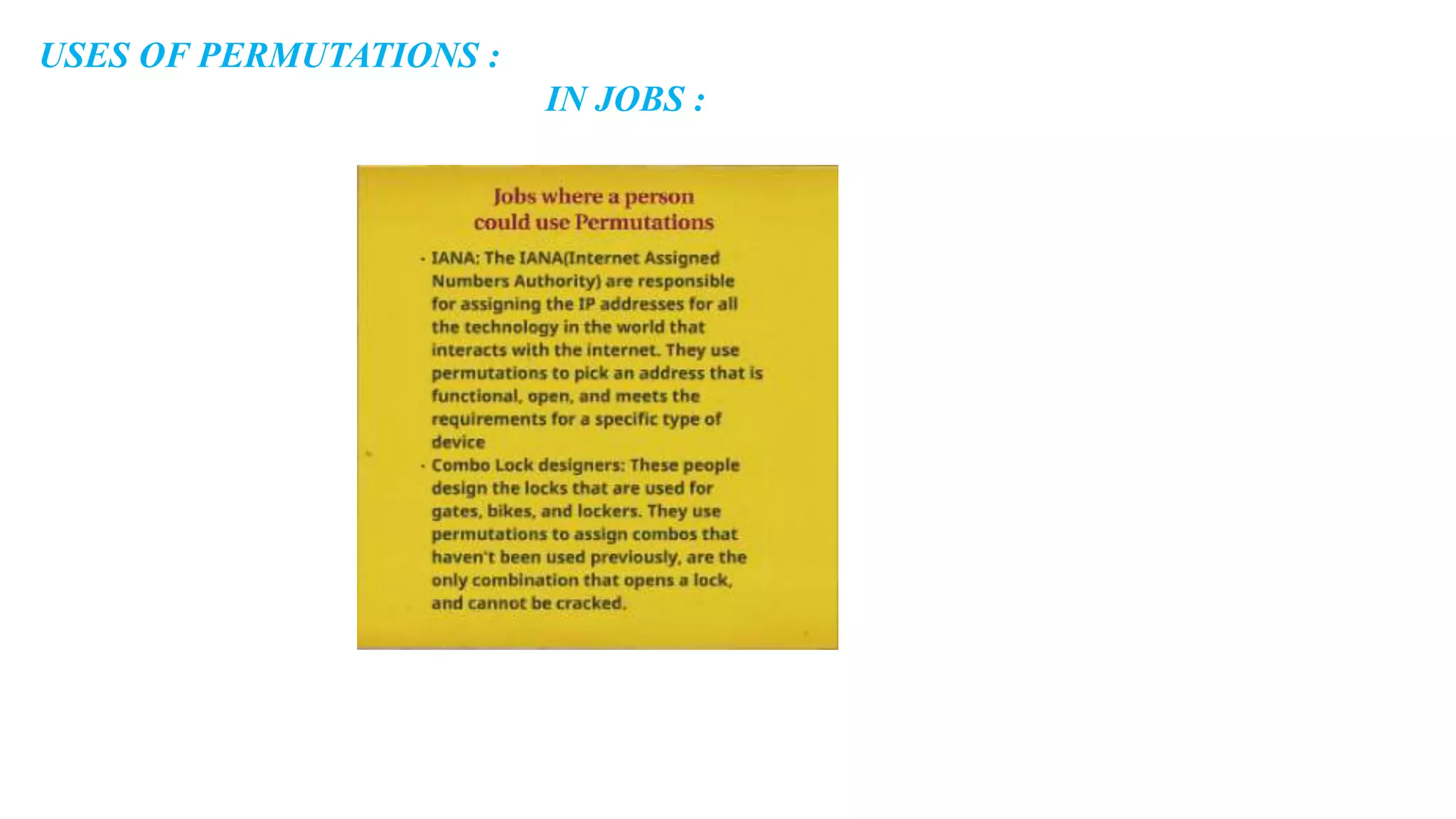 PRESENTATION ON RESTRICTED PERMUTATION | PPTX