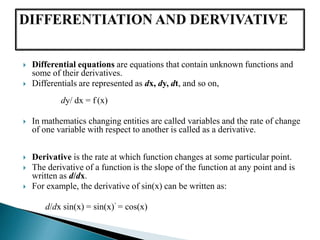 differential equation | PPTX | Physics | Science