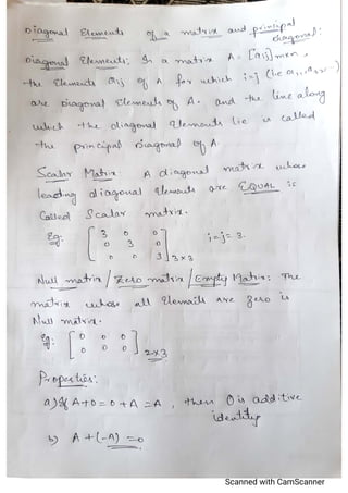 Matrices part 1 | PDF