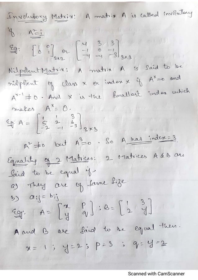 Matrices part 1 | PDF