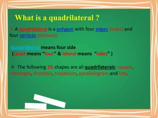 Maths Quadrilateral | PPT