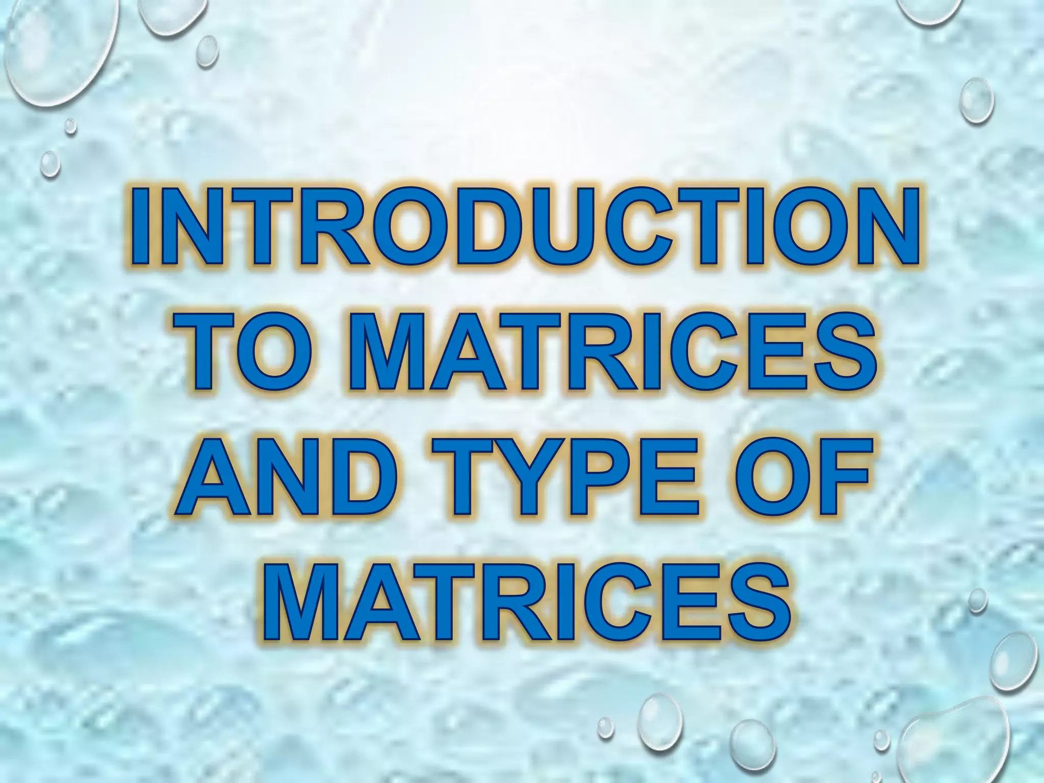 Matrix (BBA, MBA) | PPTX