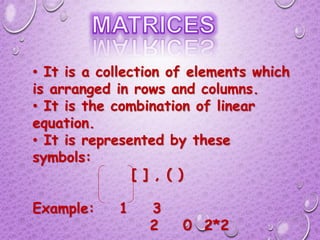 Matrix (BBA, MBA) | PPTX