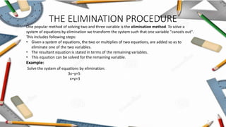 Systems of Linear Algebra | PPTX