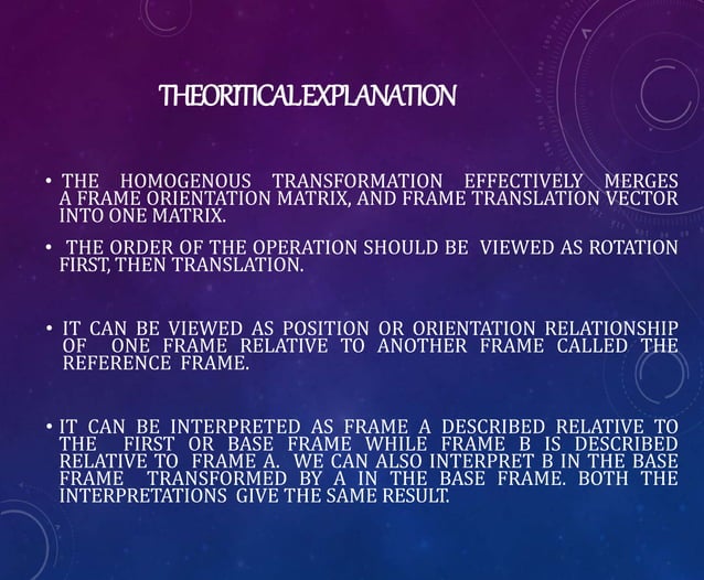 USE OF MATRIX IN ROBOTICS | PPTX