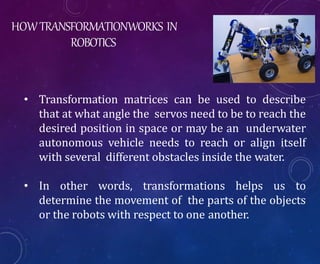 USE OF MATRIX IN ROBOTICS | PPTX