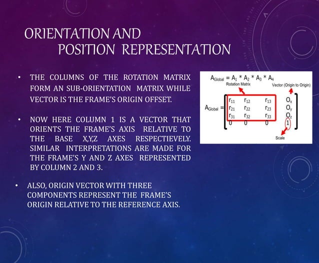 USE OF MATRIX IN ROBOTICS | PPTX