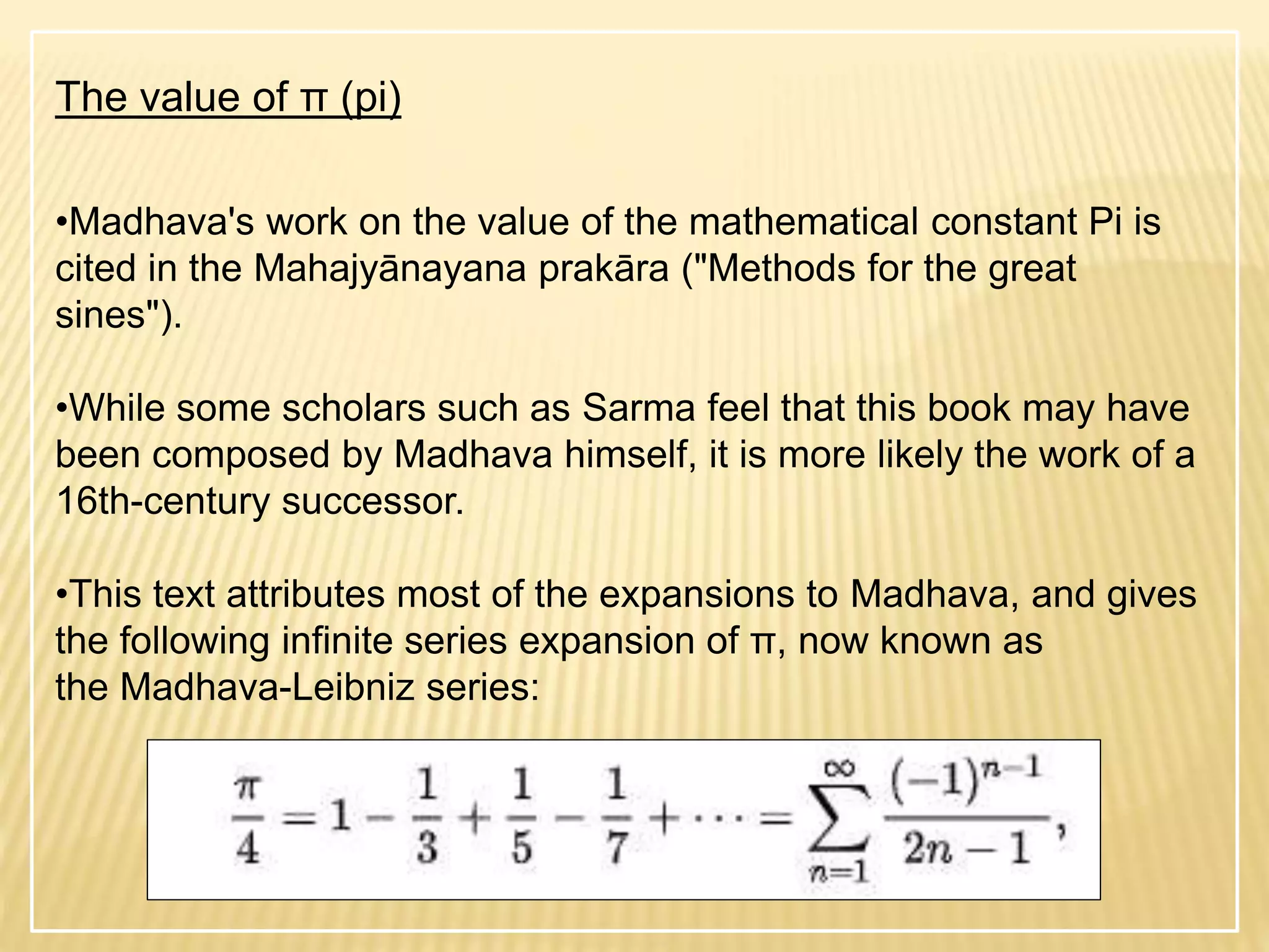 Madhava of Sangamagrama | PPTX