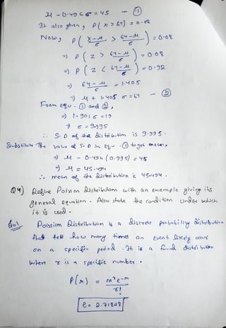 Engineering mathematics with probability and statistics | PDF