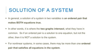 system of non-linear equation (linear algebra & vector calculus) | PPT
