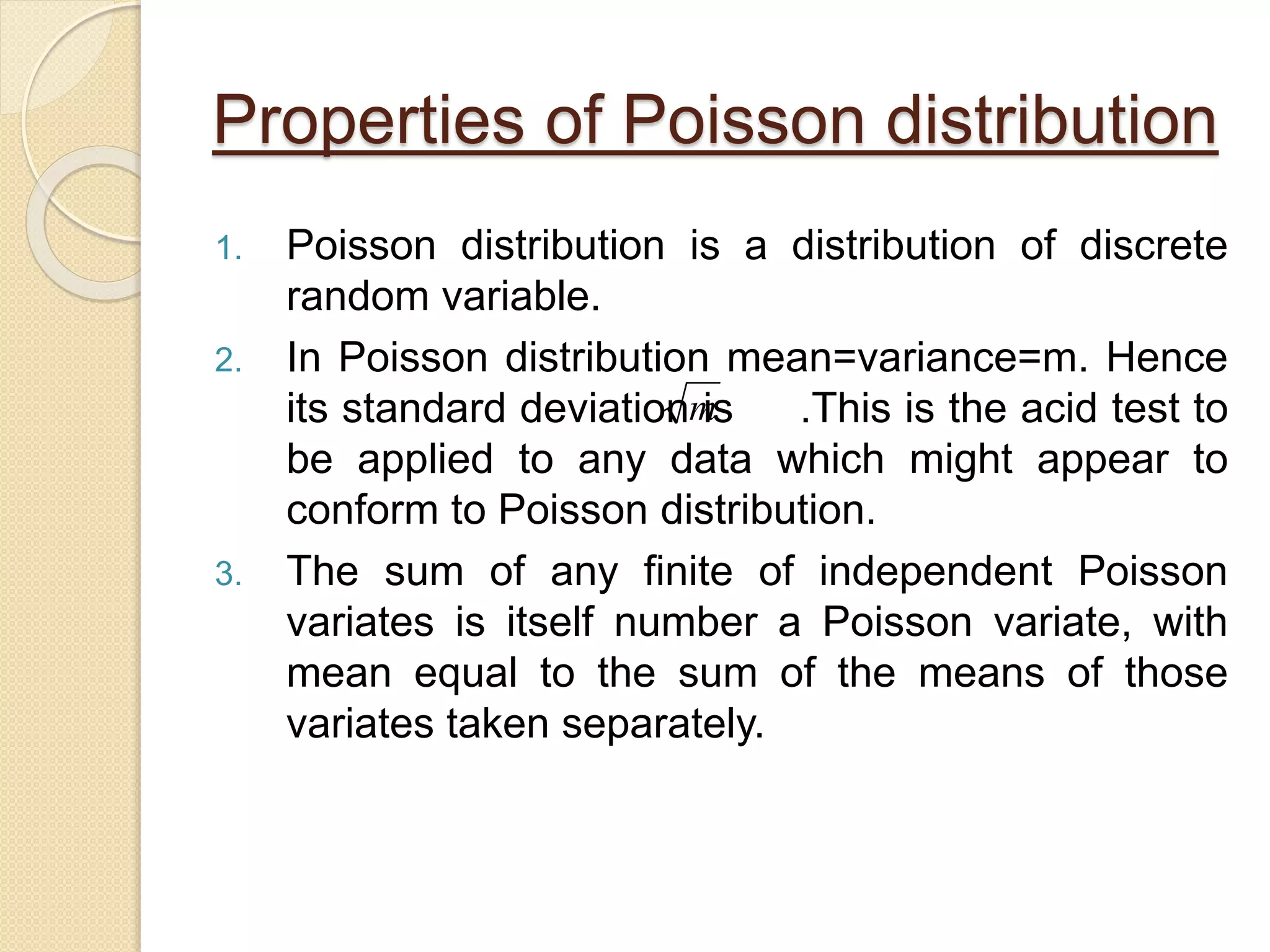 Poisson distribution | PPTX