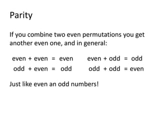 Odd Permutations - Part 5 of The Mathematics of Professor Alan's Puzzle Square | PPTX