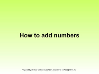 Mathematics for Std III - Addition | PPT