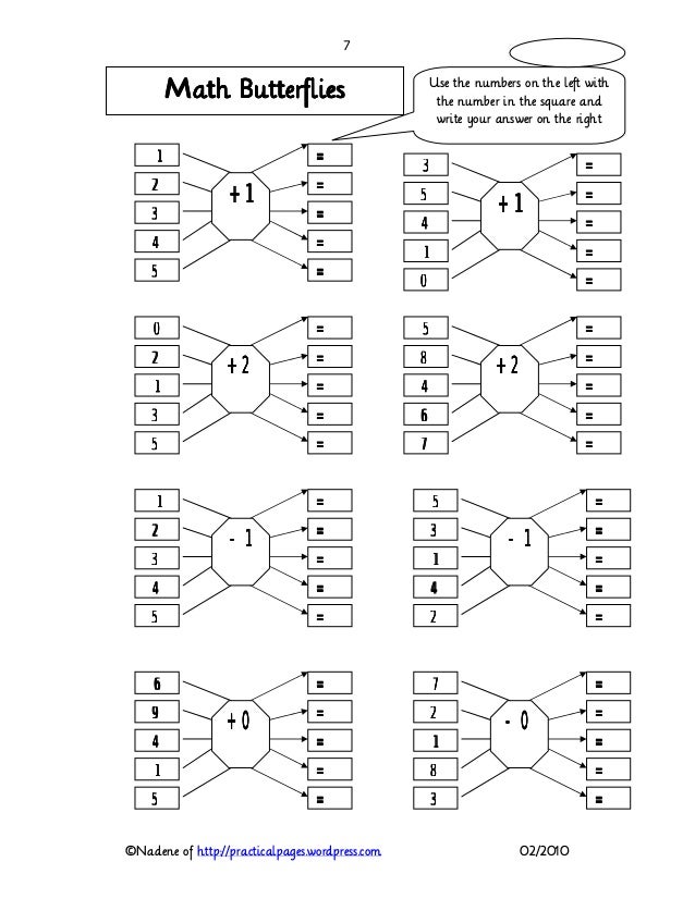 Maths butterflies