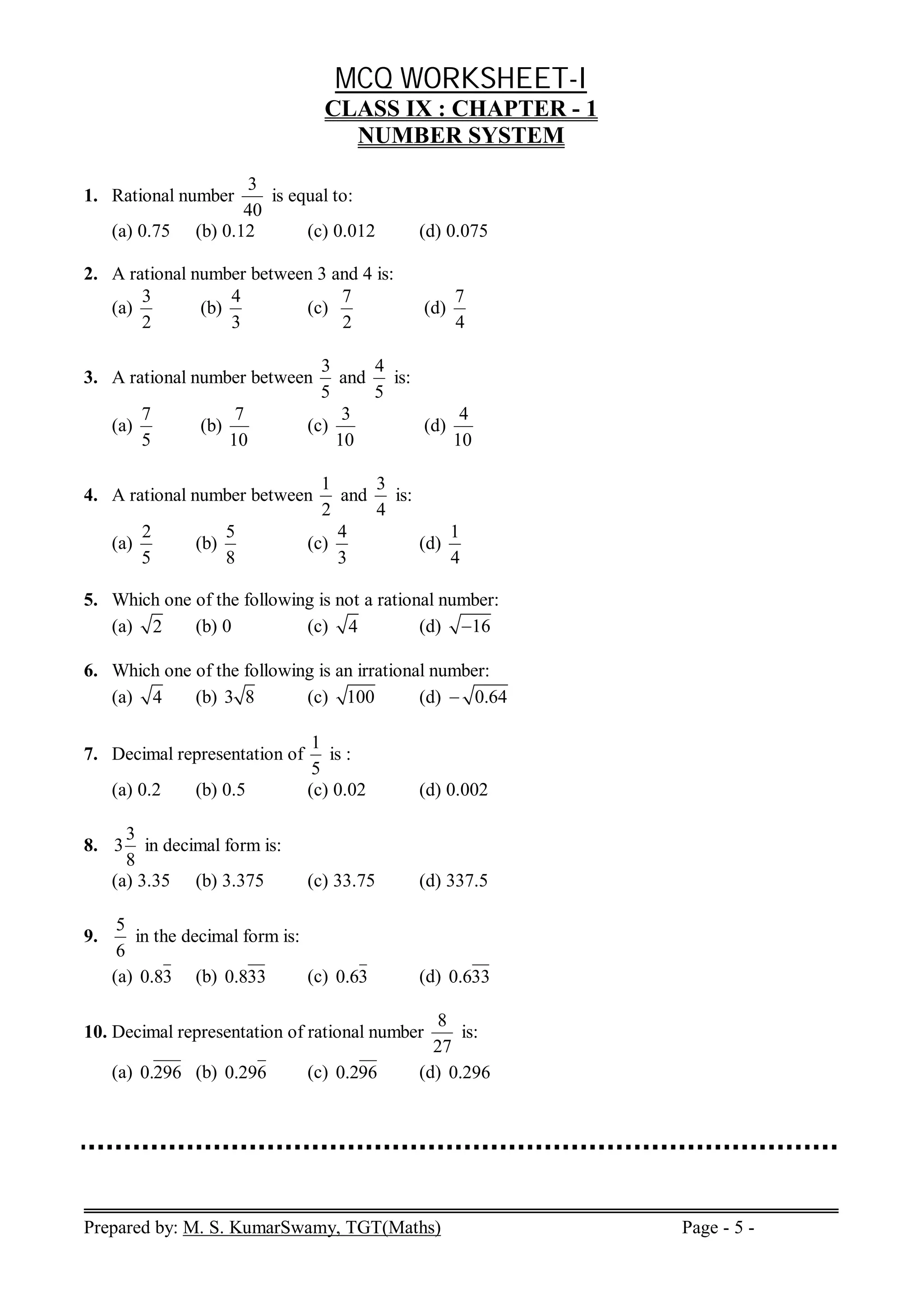Maths class-ix-question-bank | PDF