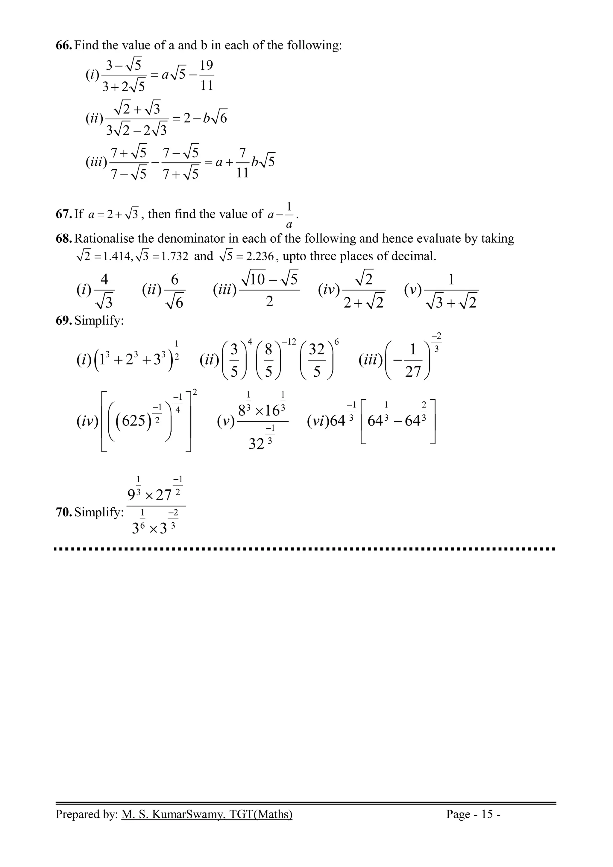 Maths class-ix-question-bank | PDF