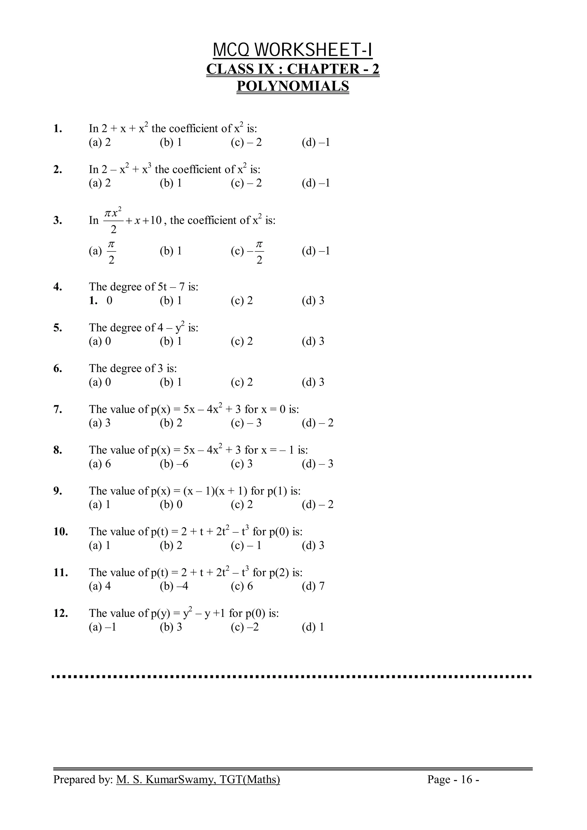 Maths class-ix-question-bank | PDF | Physics | Science