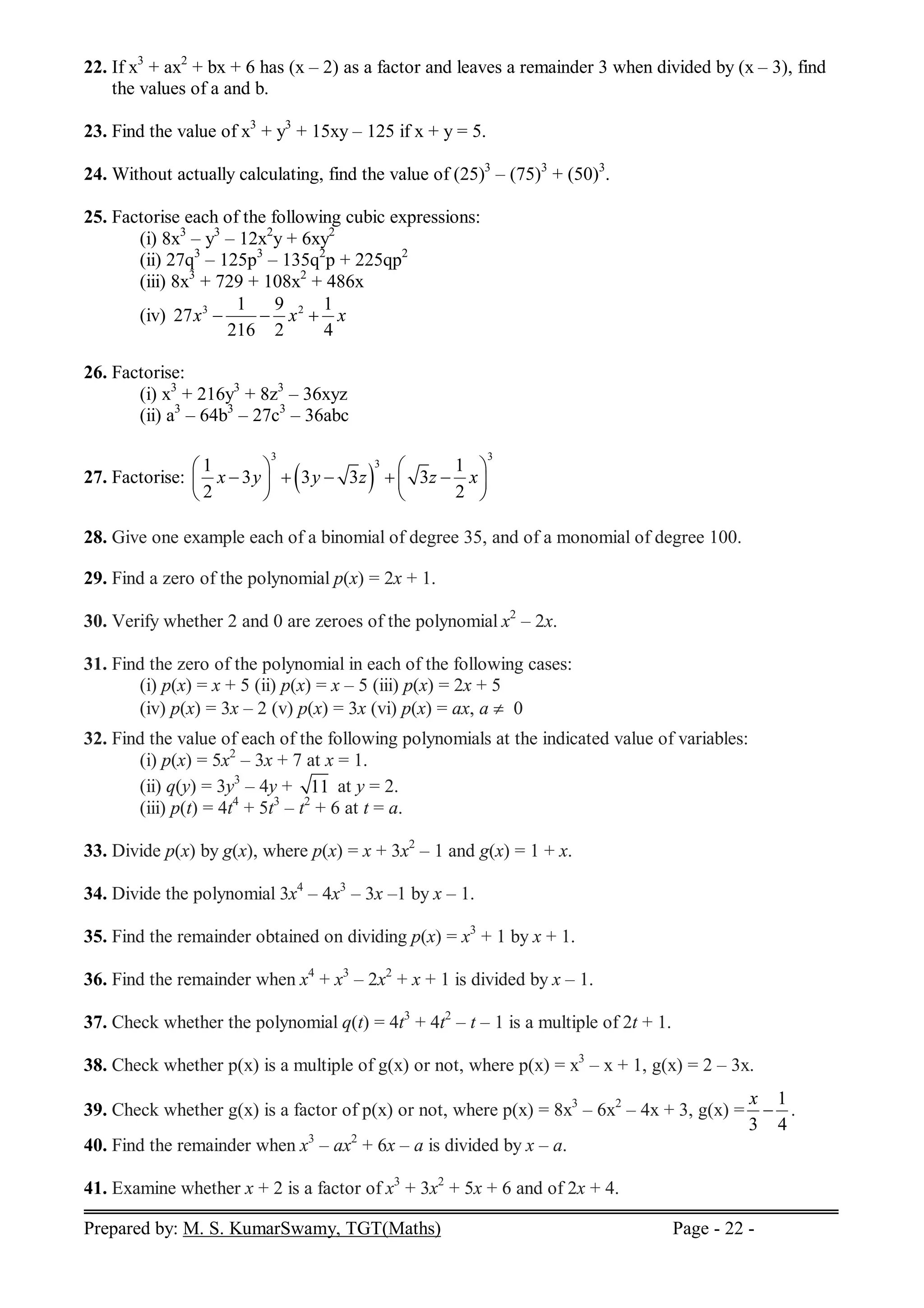 Maths class-ix-question-bank | PDF