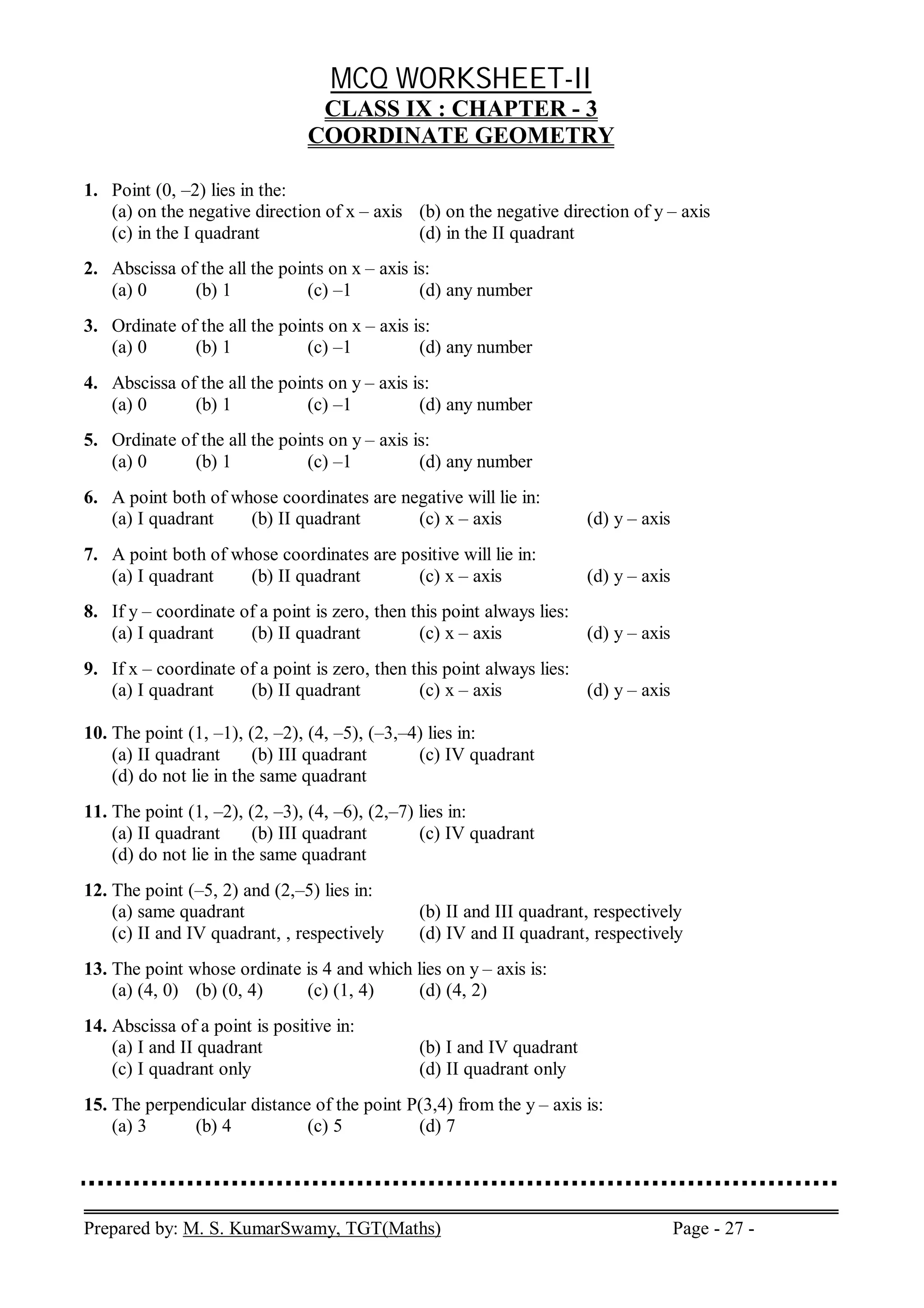 Maths class-ix-question-bank | PDF