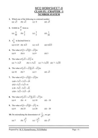 Maths class-ix-question-bank | PDF