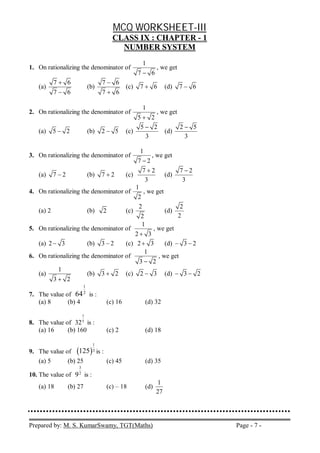 Maths class-ix-question-bank | PDF