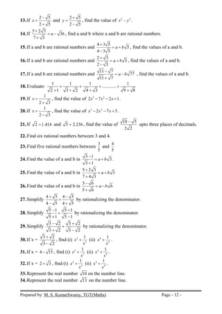 Maths class-ix-question-bank | PDF