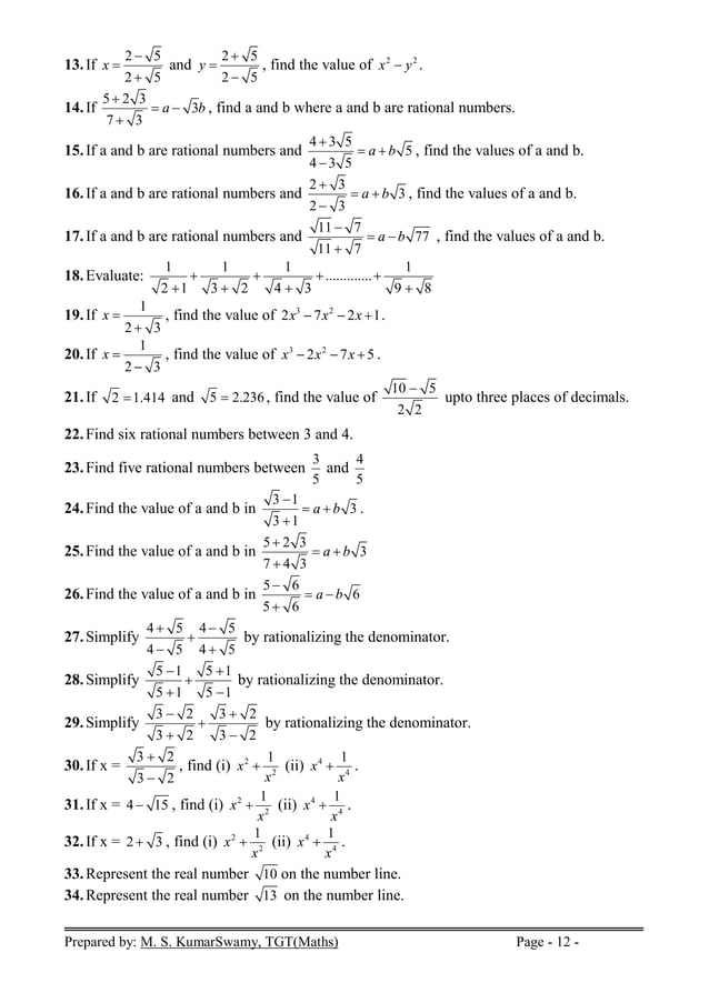 Maths class-ix-question-bank | PDF | Physics | Science