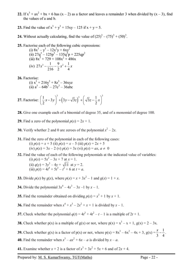 Maths class-ix-question-bank | PDF | Physics | Science